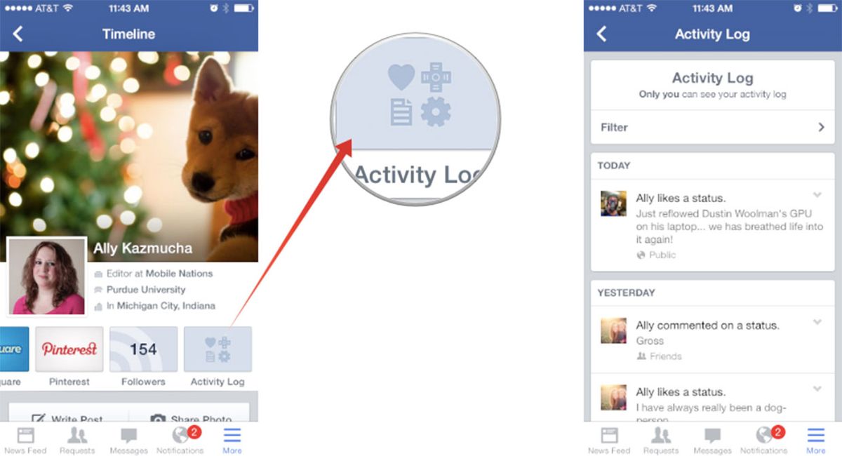 How to view your Facebook activity log with Facebook for iOS | iMore