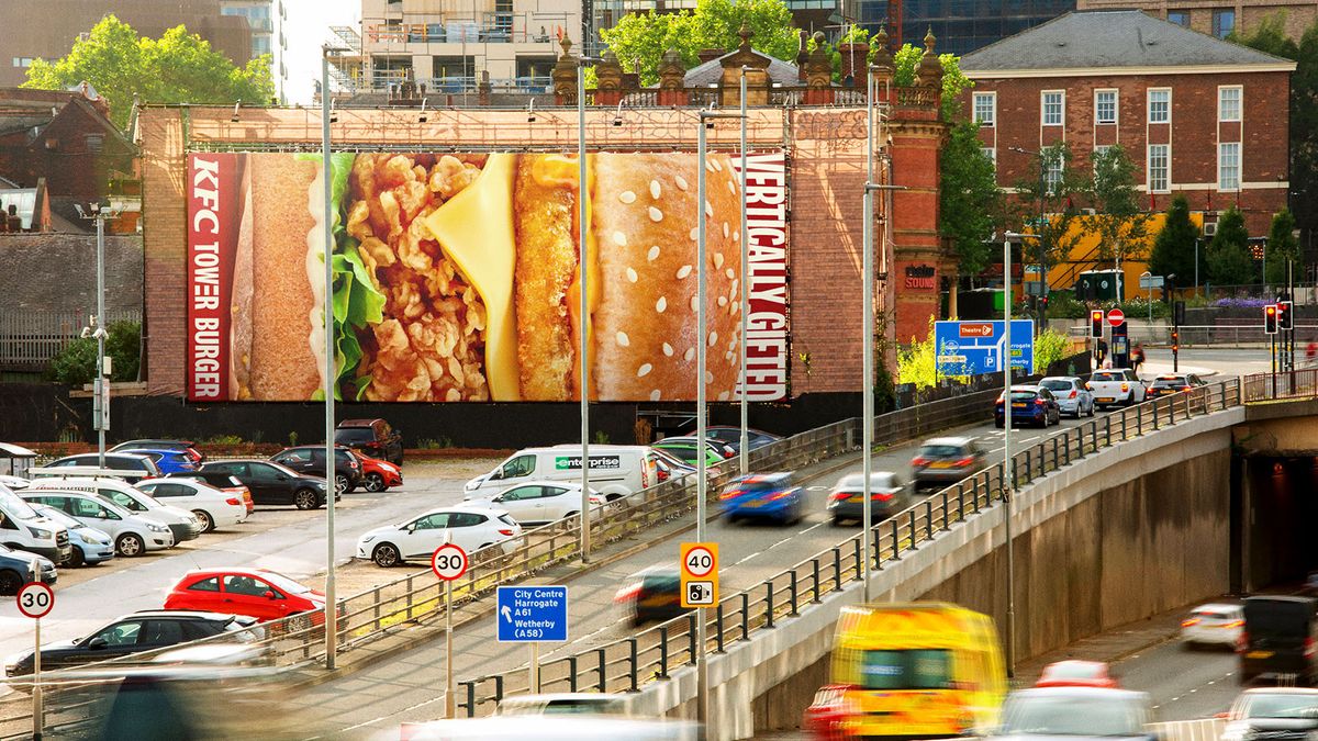 KFC reaches new heights in towering billboard ad | Creative Bloq
