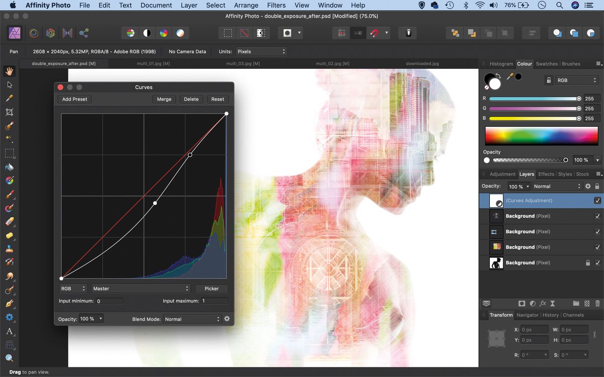 How to create a double exposure effect in Affinity Photo: layer ...
