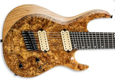 NAMM 2016: Kiesel Guitars Introduces Aries AM8 Multiscale Fanned-Fret ...