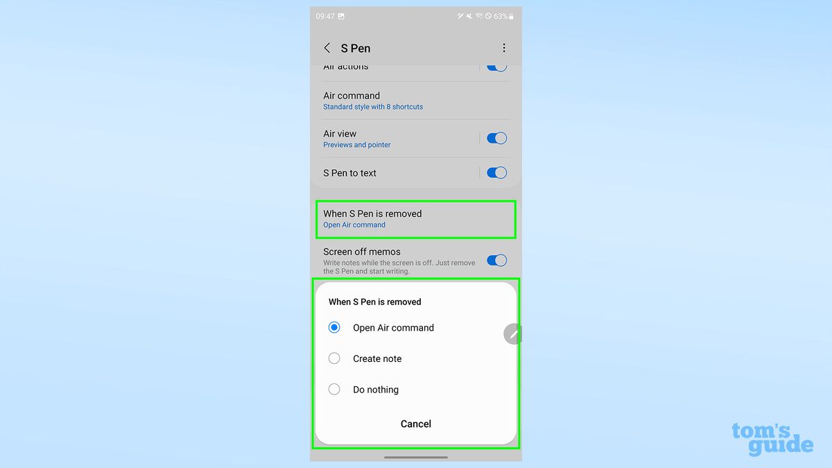 How to change Samsung Galaxy S23 Ultra S Pen settings | Tom's Guide