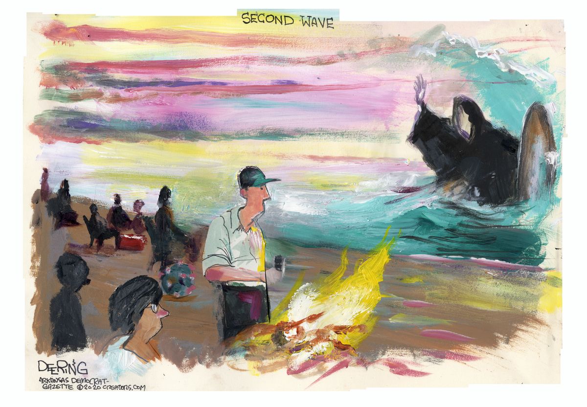 Editorial Cartoon U.S. beaches reopening second wave coronavirus | The Week