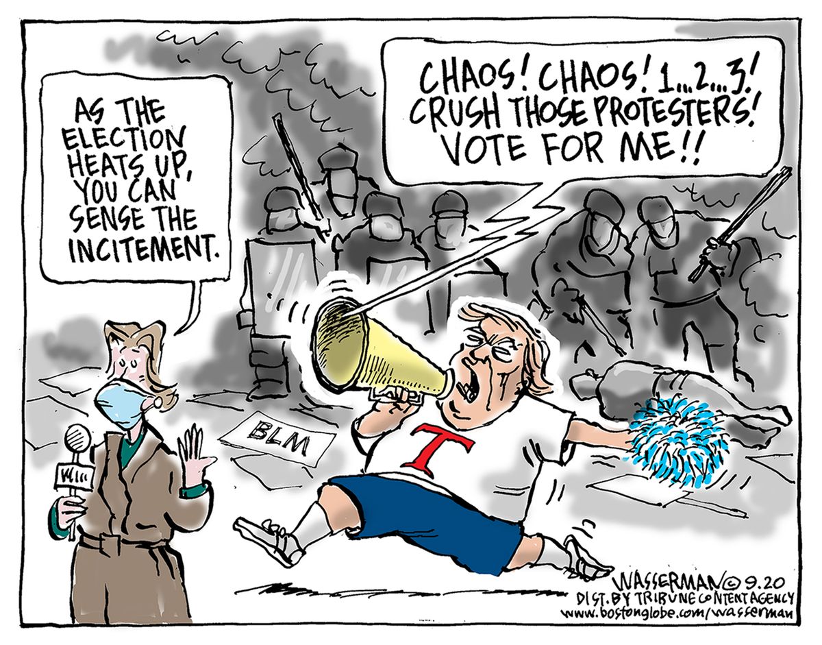Political Cartoon U.S. Trump racial unrest | The Week