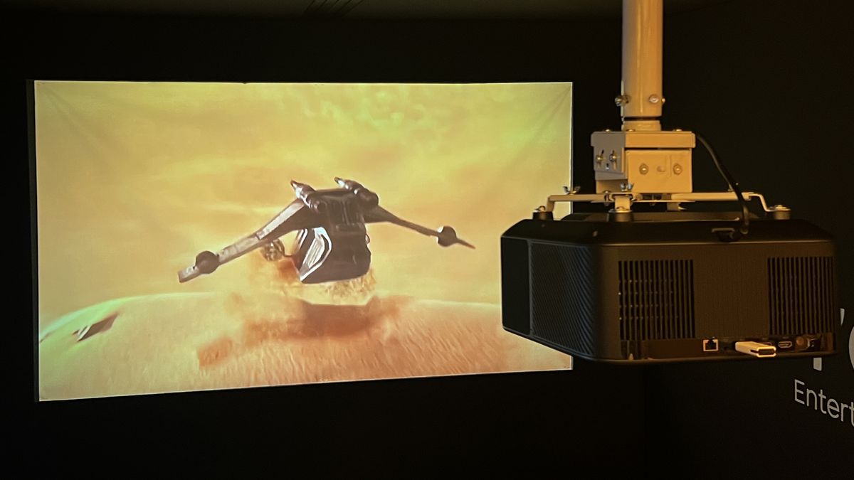 I tried a budget projector with an external subwoofer, and this should ...