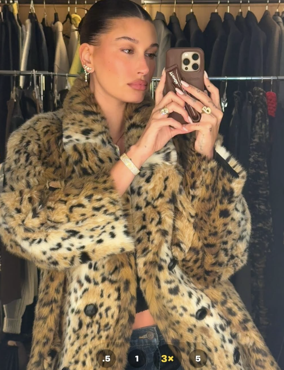 Hailey Bieber Wears Leopard Print, Fashion Week's Biggest Print, for ...