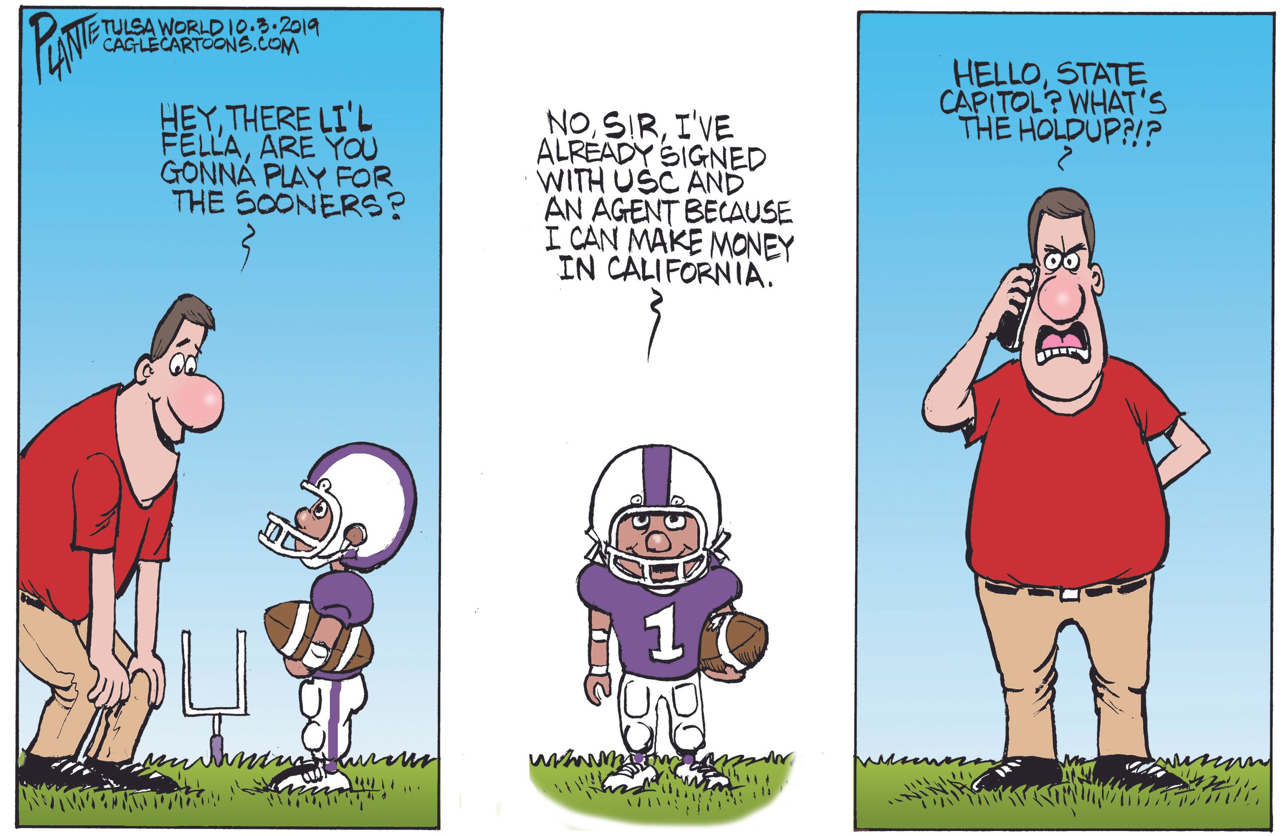 Political Cartoon U.S. California College Football NCAA Pay | The Week